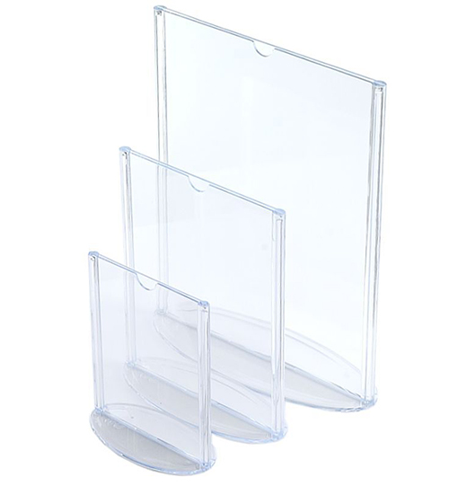 Unbreakable Plastic Table Talkers Menu Holders - Cut Graphics