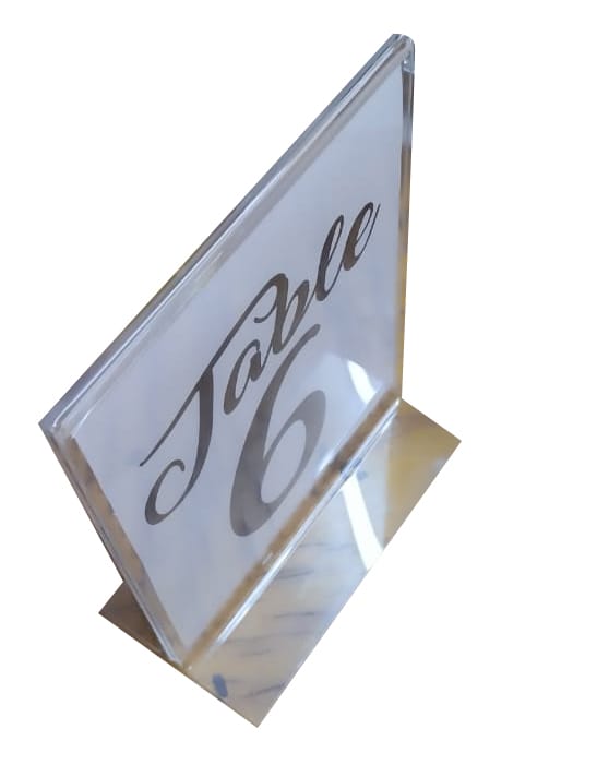 Acrylic table numbers | Cut Graphics